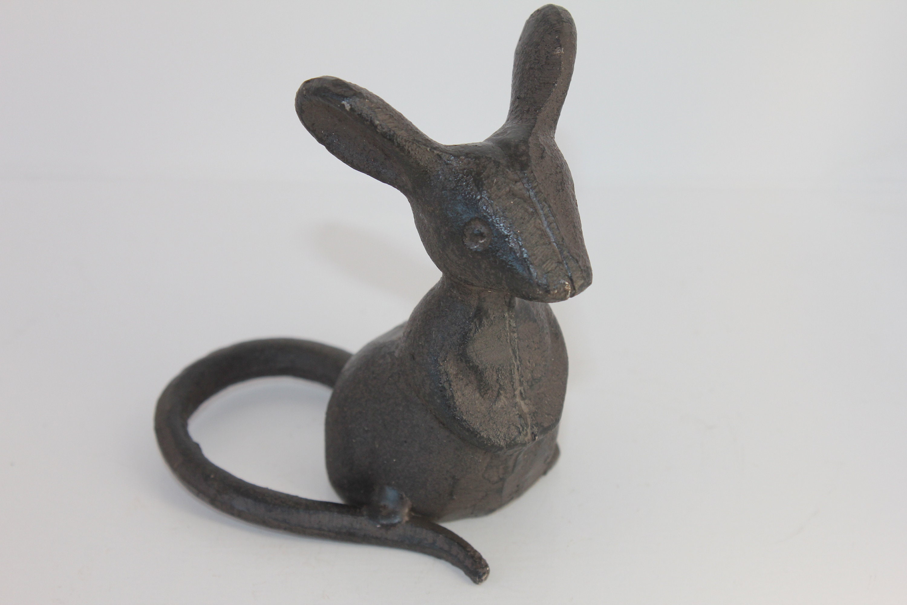 Cast Iron Metal Set/2 Mice Mouse Rodent Figurine Statue Home Garden ...