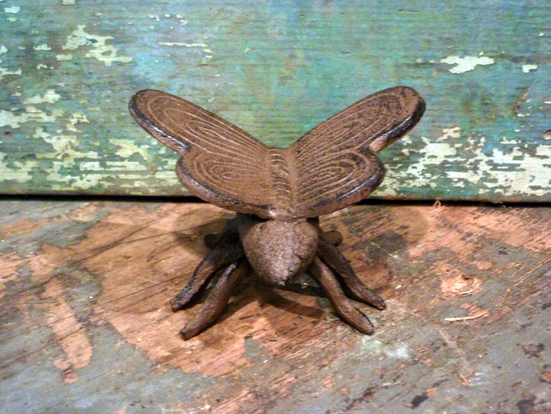 Brown Cast Iron Butterfly Insect Home Garden Yard Lawn Outdoors Patio ...