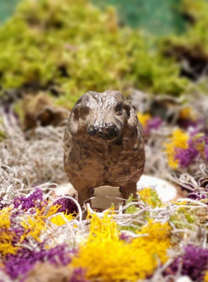 Cast Iron Brown Ram-sheep Farm Figurine Statue Home Décor | Etsy