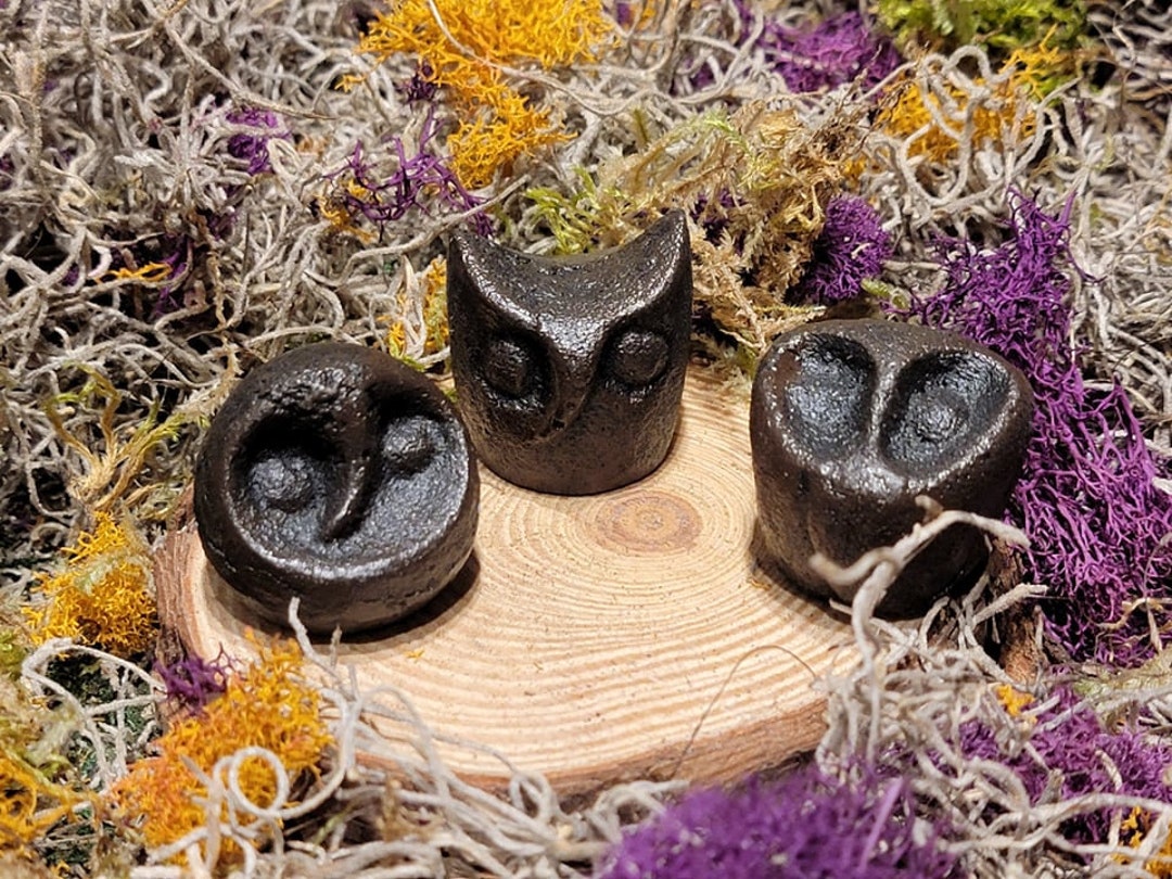 Cast Iron Decorative Owl Trio Set of 3 Figurines Home and Office Decor ...