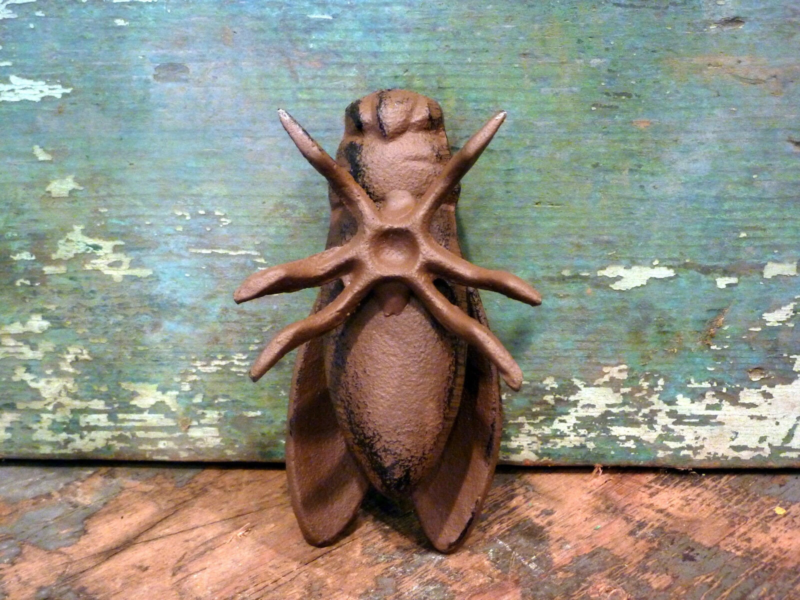 Brown Cast Iron Cicada Insect Home Garden Yard Lawn Outdoors Patio Art ...