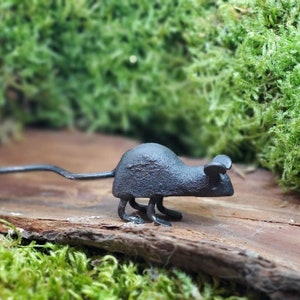Cast Iron Metal Set/3 Mice Mouse Rodent Figurine Statue Home Garden ...