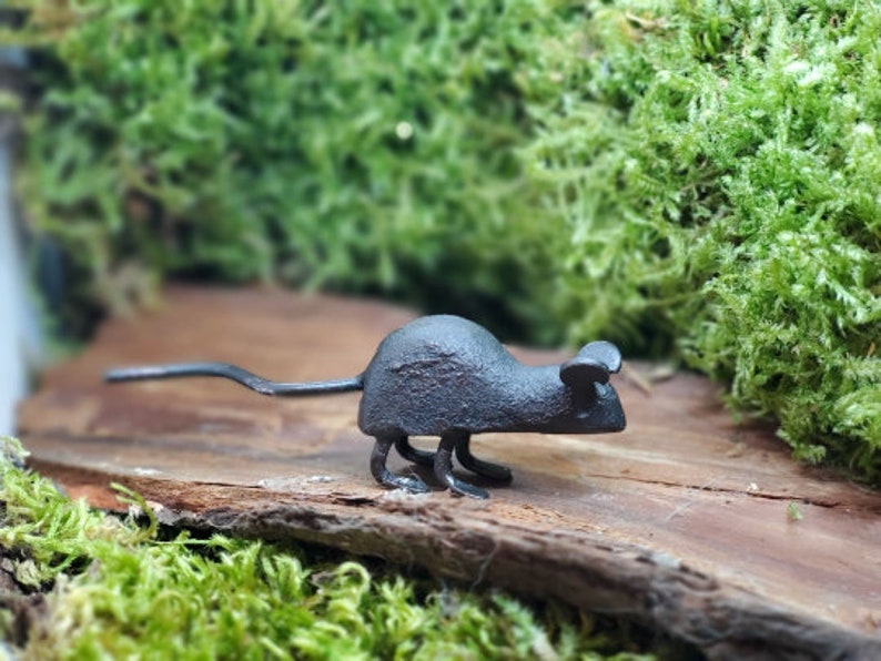 Cast Iron Metal Set/3 Mice Mouse Rodent Figurine Statue Home | Etsy