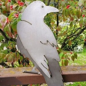 Cut Metal Raven-Rusty-Raven Bird-Garden Home Yard Outdoor Lawn | Etsy