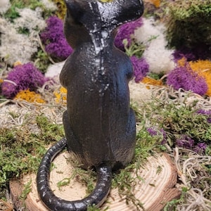 Cast Iron Metal Standing Rat- Mouse Rodent Figurine Statue Home Garden ...