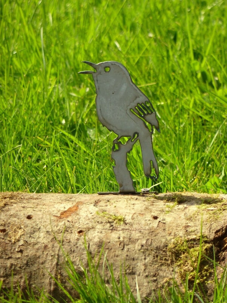 Cut Metal Rusty House Wren Bird Garden Home Yard Outdoor Lawn - Etsy