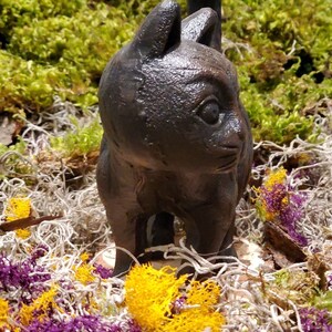Cast Iron Standing Cat Statue Figurine Decor - Etsy