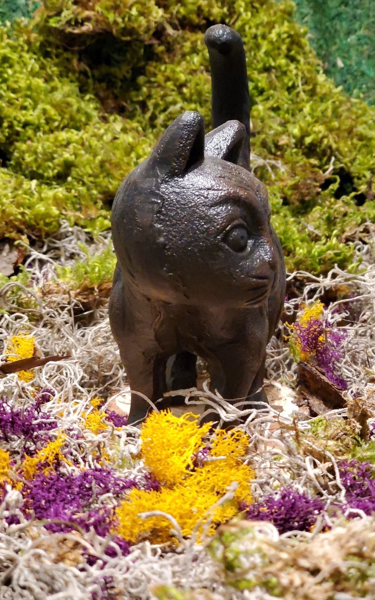 Cast Iron Standing Cat Statue Figurine Decor - Etsy