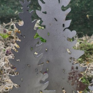 Cut Metal Table Top Fir Tree's Garden Home Yard Outdoor Lawn Fence Art ...