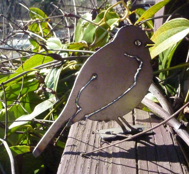 Cut Metal Rusty Field Sparrow Bird Garden Home Yard Outdoor | Etsy