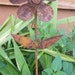 Set of 4 Cut Iron Metal Small Flower Picks Garden Stake Yard Lawn ...