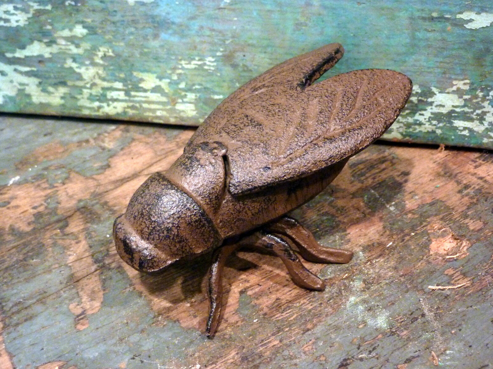 Brown Cast Iron Cicada Insect Home Garden Yard Lawn Outdoors Patio Art ...