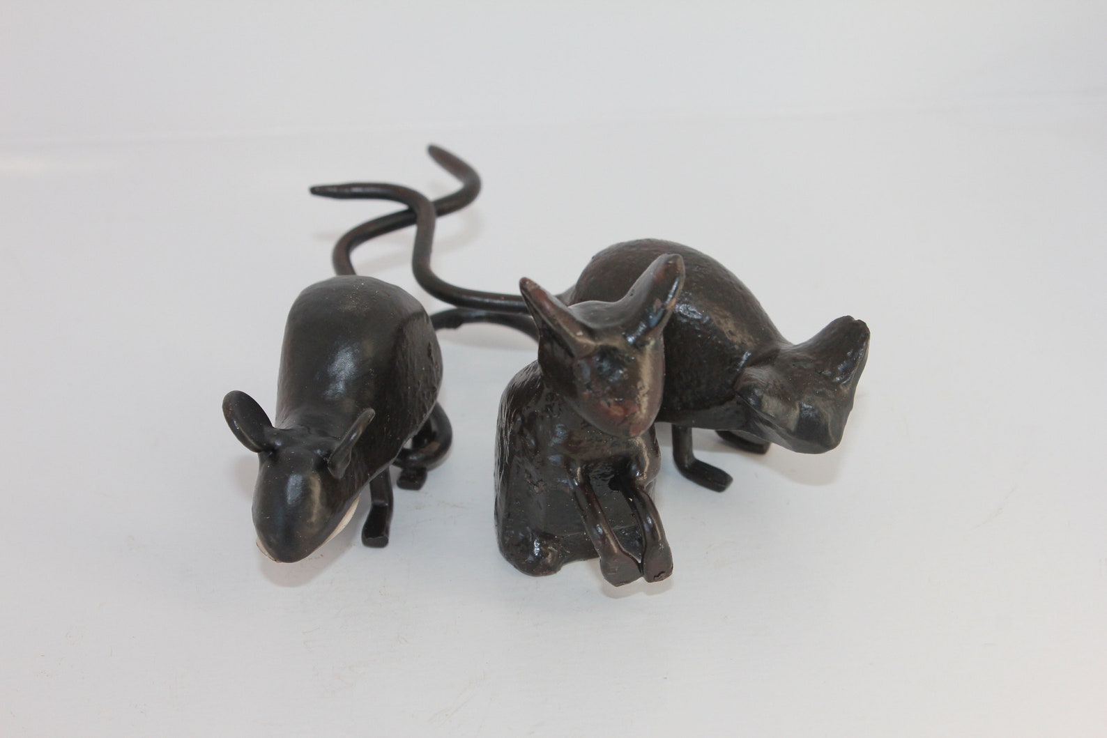 Cast Iron Metal Set/3 Mice Mouse Rodent Figurine Statue Home | Etsy