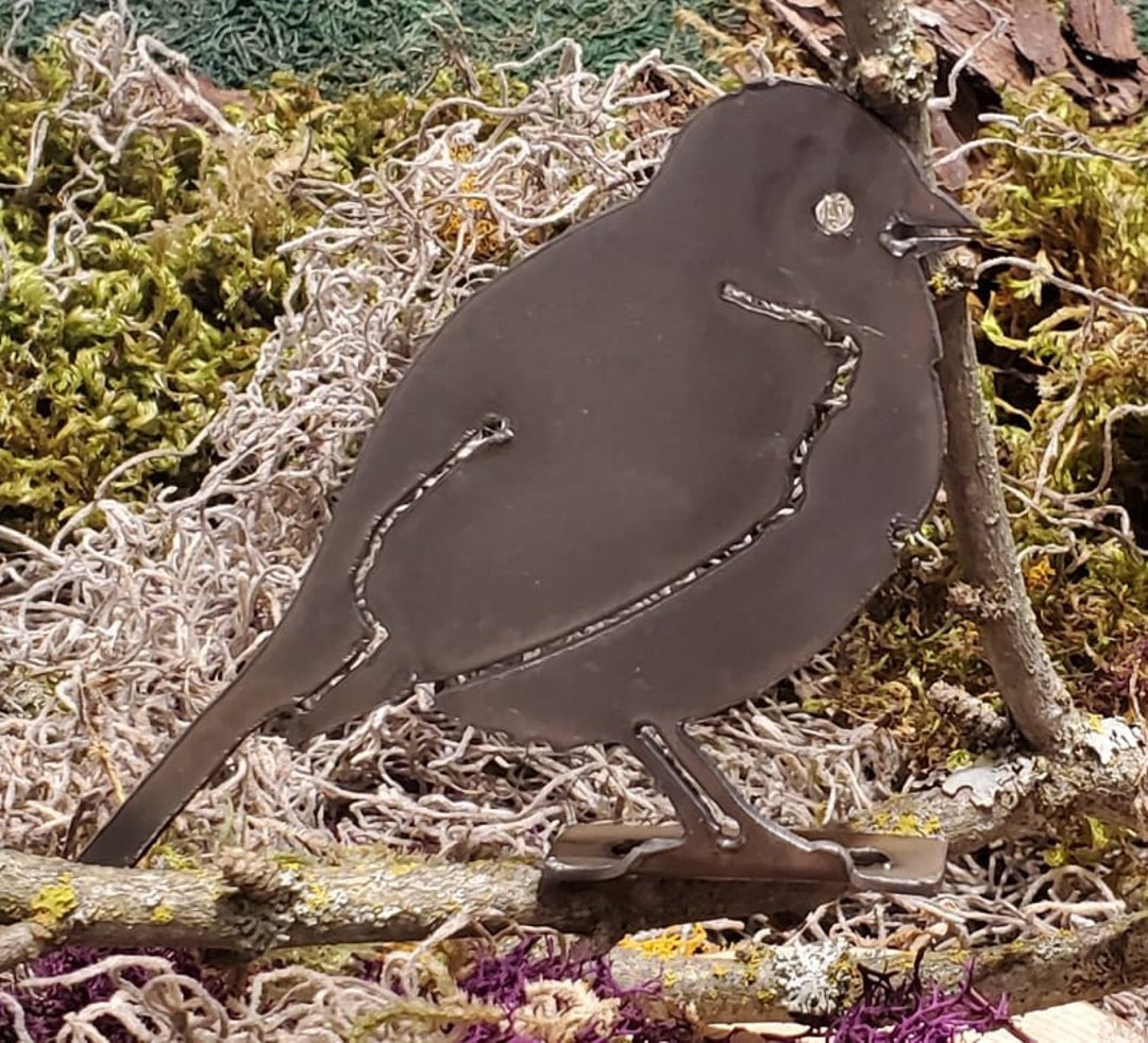 Cut Metal Rusty Field Sparrow Bird Garden Home Yard Outdoor Lawn Fence ...