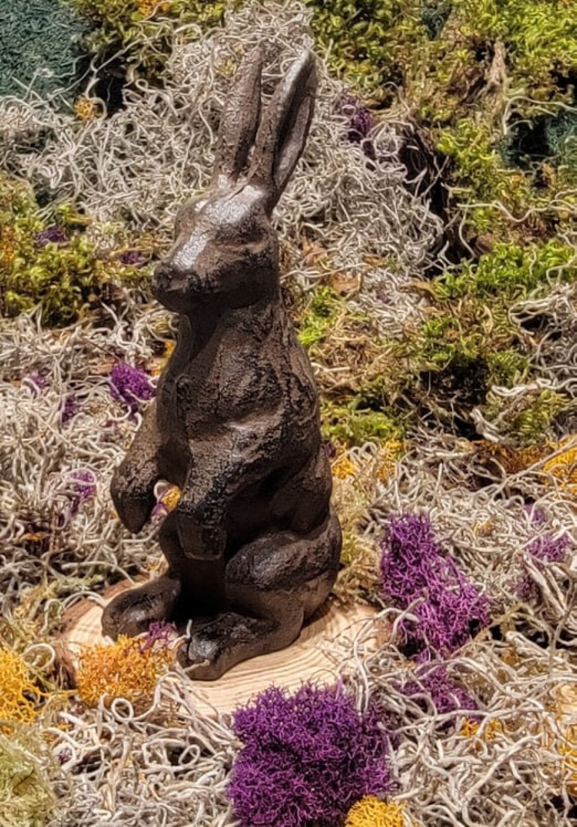 Brown Cast Iron Holiday Easter Rabbit Bunny Traditional Statue - Etsy