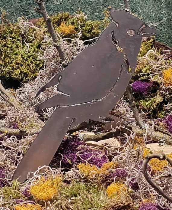 Cut Metal Rusty Blue Jay Bird Garden Home Yard Outdoor Lawn | Etsy