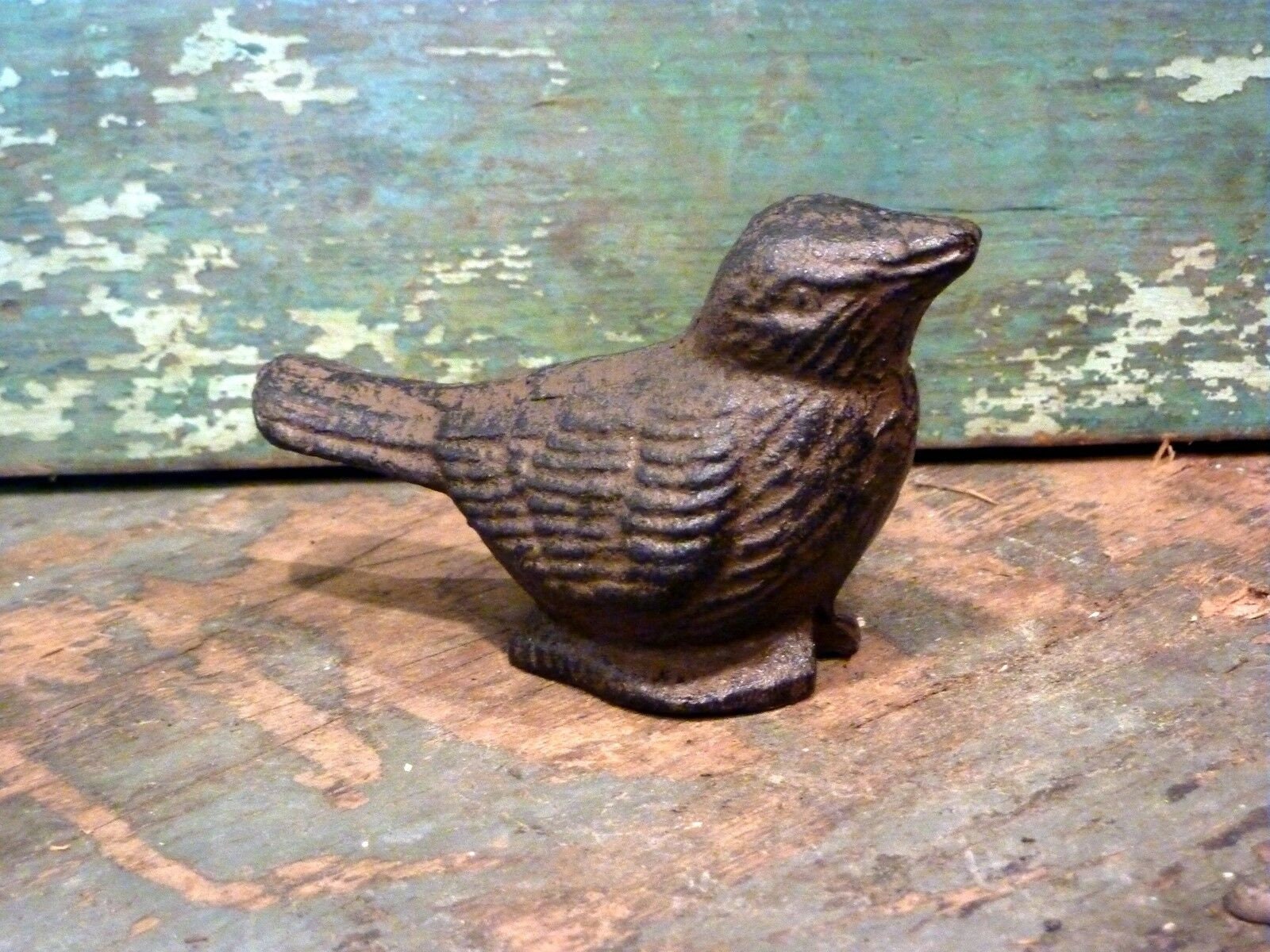 Cast Iron Metal Bird Animal Statue Figurine Home Garden Cabin | Etsy