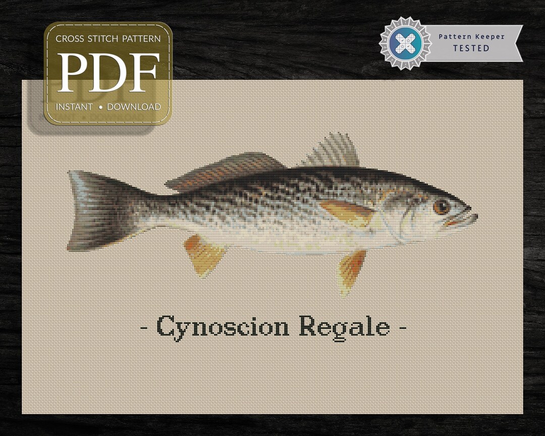 WEAK FISH, Weak Fish, Fish, Food Fish, Cross Stitch Chart, Modern Cross ...
