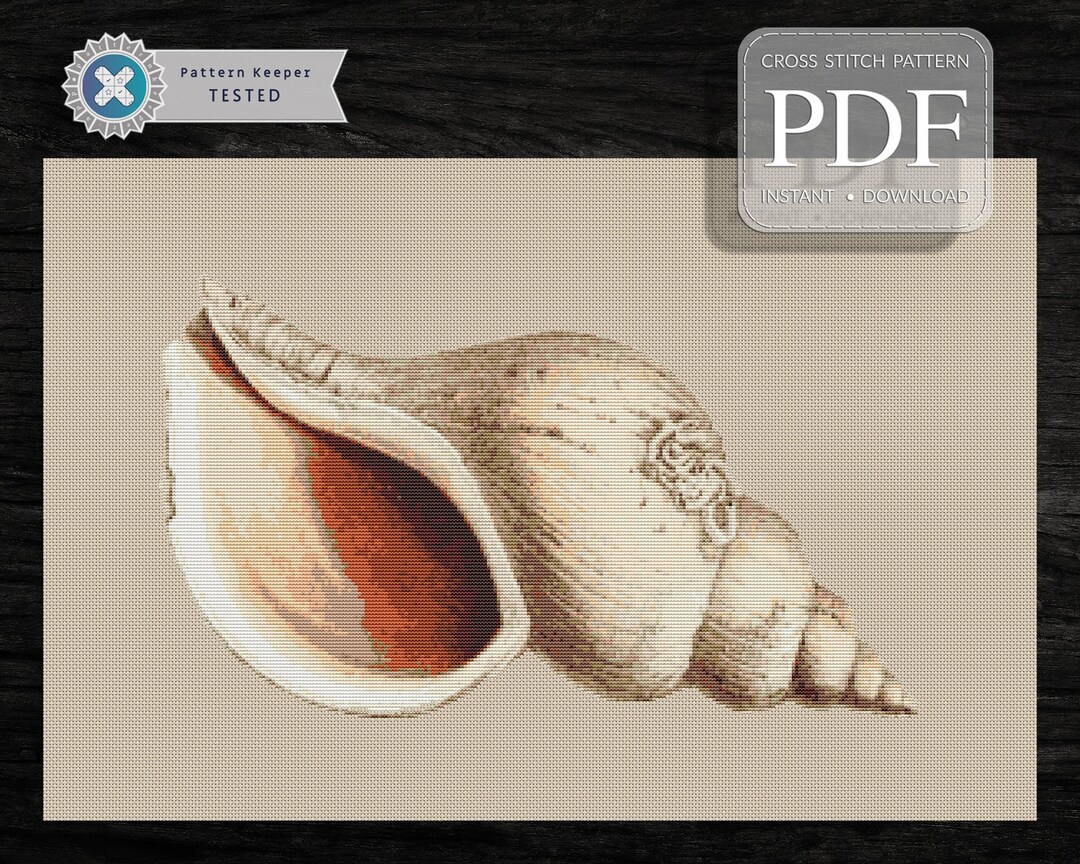 CONCH, Conch, Shell, Counted Chart, Pdf Download Charts, Cross Stitch ...