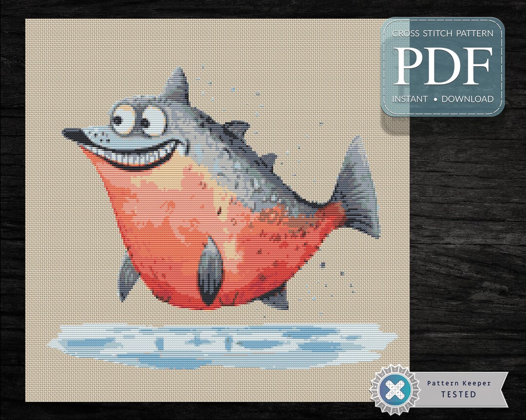 Salmon - Cross Stitch Charts for Instand Download - Etsy
