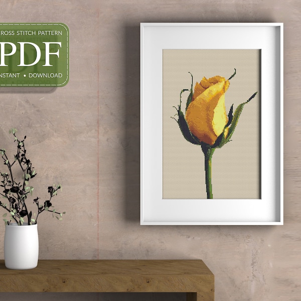 Yellow Rose Pattern - Etsy