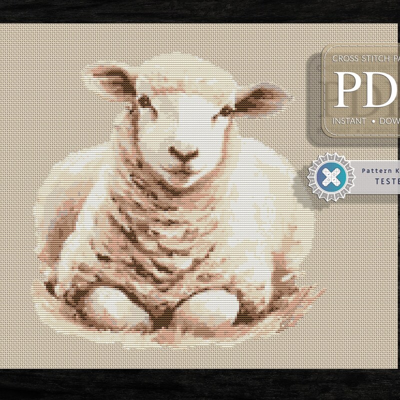 Lamb Cross Stitch - Etsy