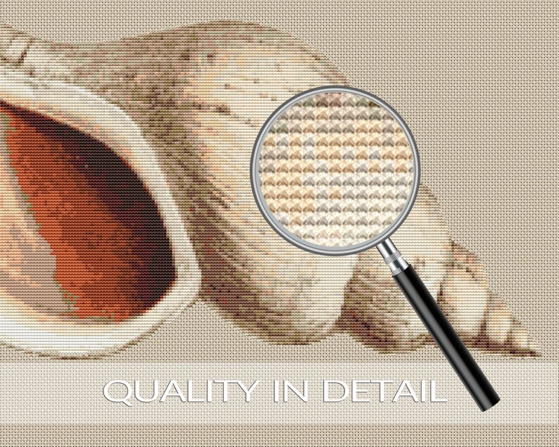 CONCH Conch Shell Counted Chart Pdf Download Charts Cross - Etsy