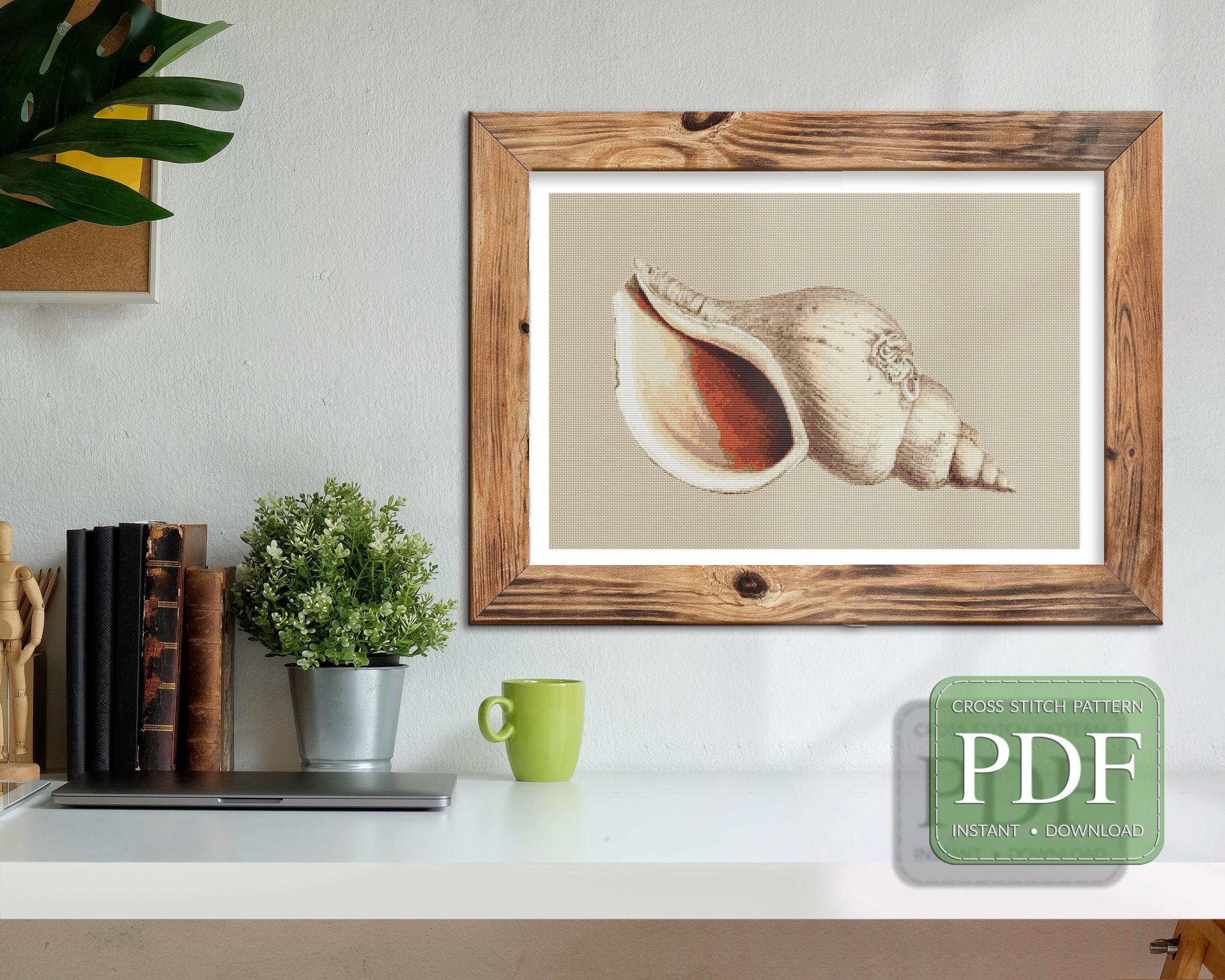 CONCH Conch Shell Counted Chart Pdf Download Charts Cross - Etsy