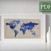 WORLD MAP - Cross Stitch Pattern Pdf, Instant Download, Map With ...