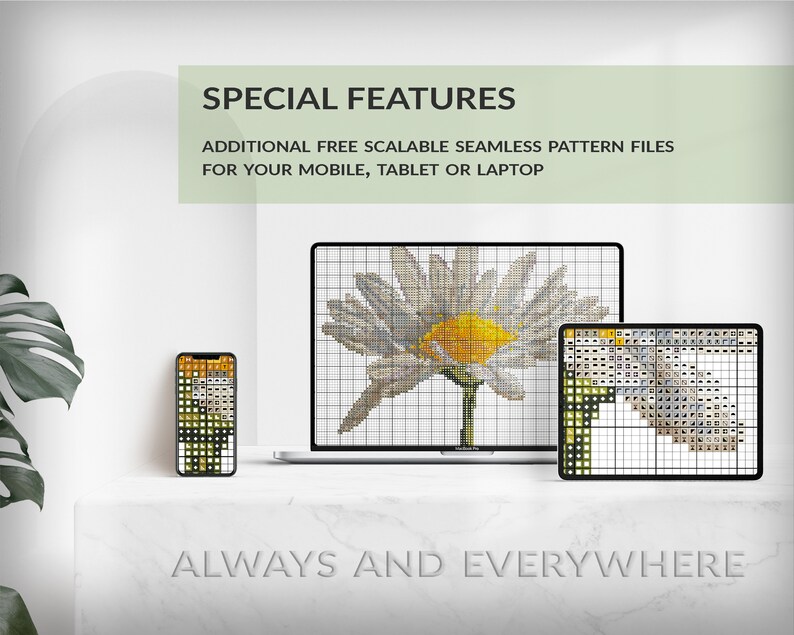 OXEYE DAISY - Cross Stitch Pattern Pdf, Instant Download, Realistic ...