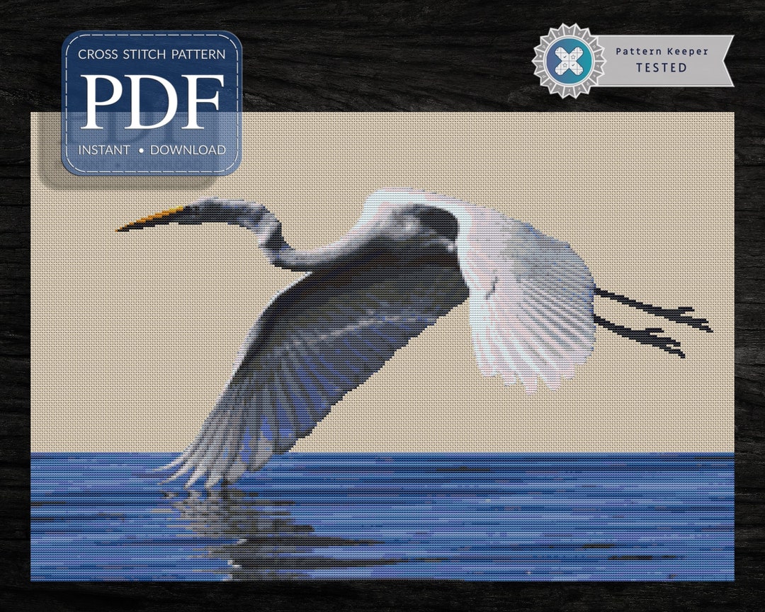 HERON, Bird, Heron, Barza Blanca, Download Pdf, Cross Stitch Designs ...