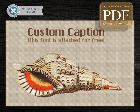 LONGHOUSE SHELL Shell Conch Conch Shell Counted Chart | Etsy