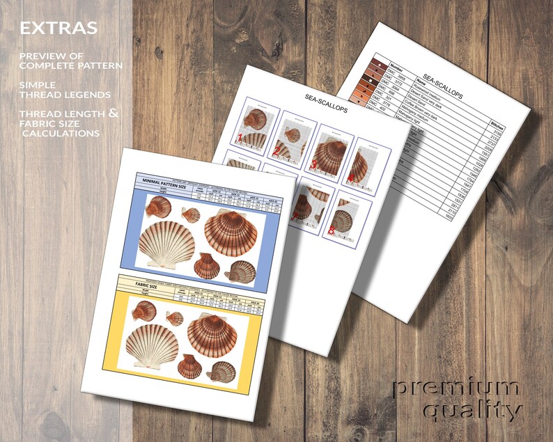 SEA SCALLOPS, Sea Scallops, Scallop, Scallops, Instant Download, Modern ...
