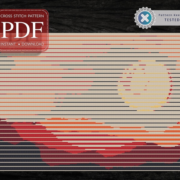 Sunrise Cross Stitch - Etsy