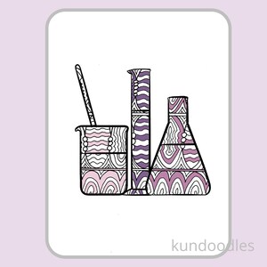 Printable Science Adult Coloring Pages. SCIENCE Flasks, Science ...