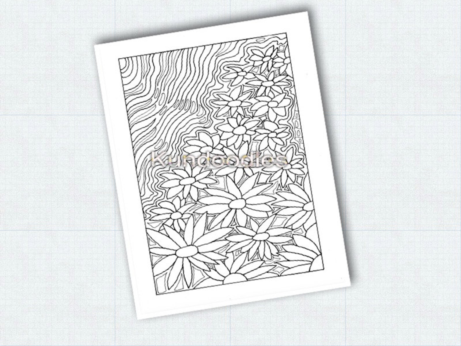 Printable Spring Flowers Coloring Page, Flower Adult Coloring Pages ...