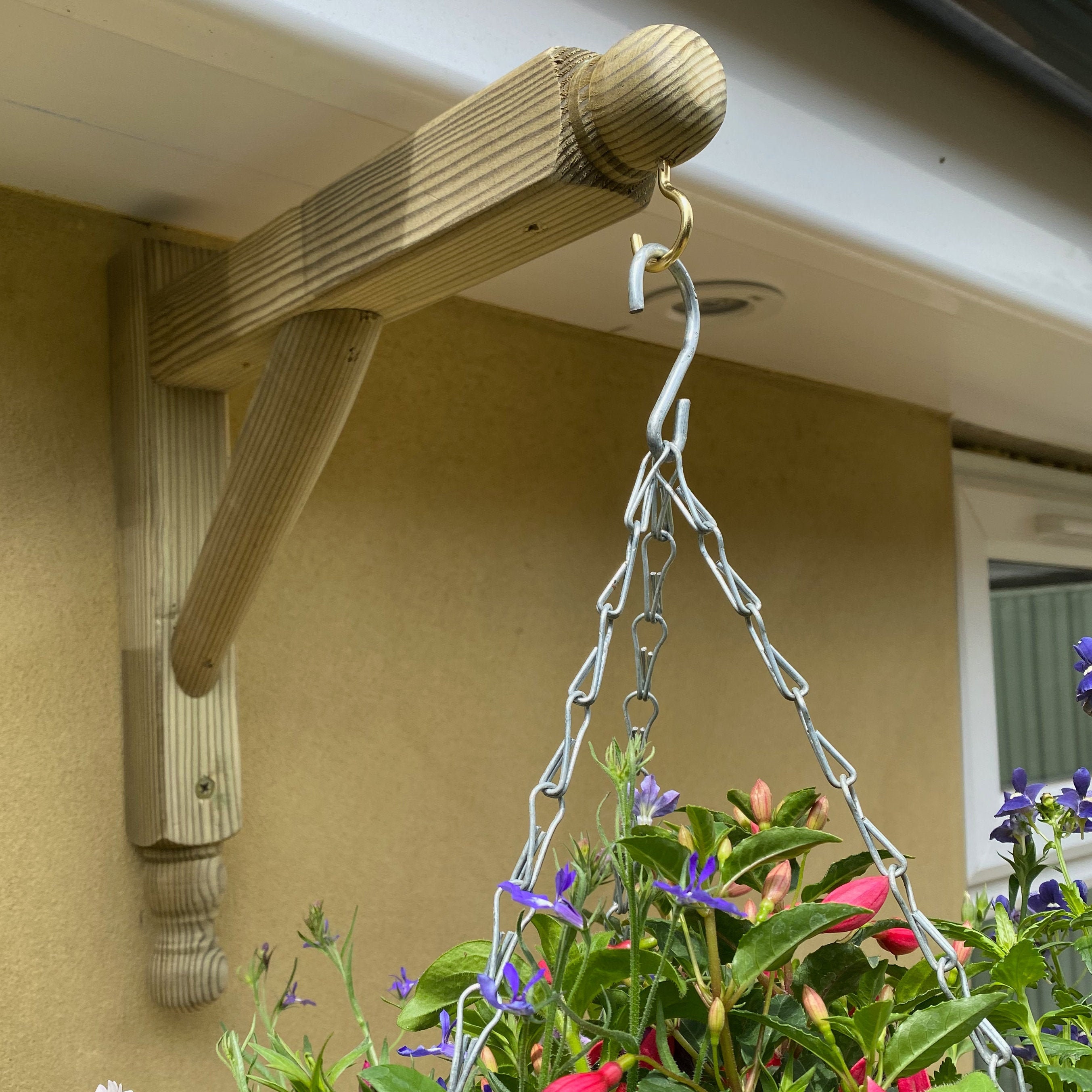 Wooden Hanging Basket Bracket / Wall Mount Bracket / Bespoke / - Etsy