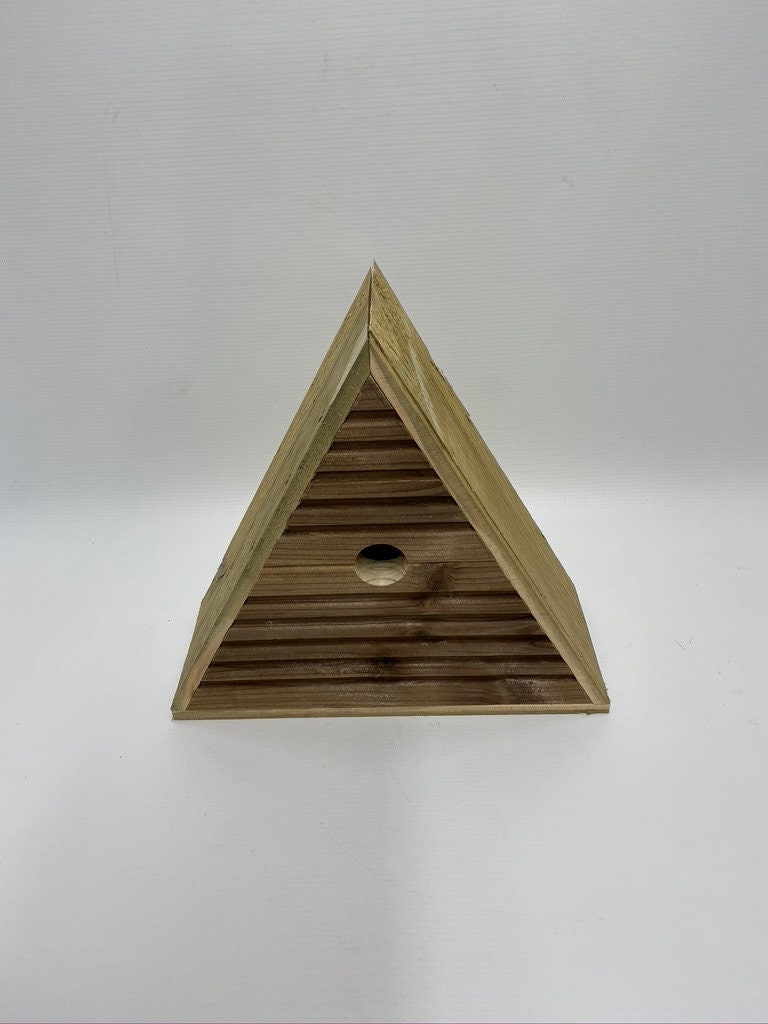 Triangular Birdbox / Wooden Birdbox / Wall Mounted / Pine and | Etsy