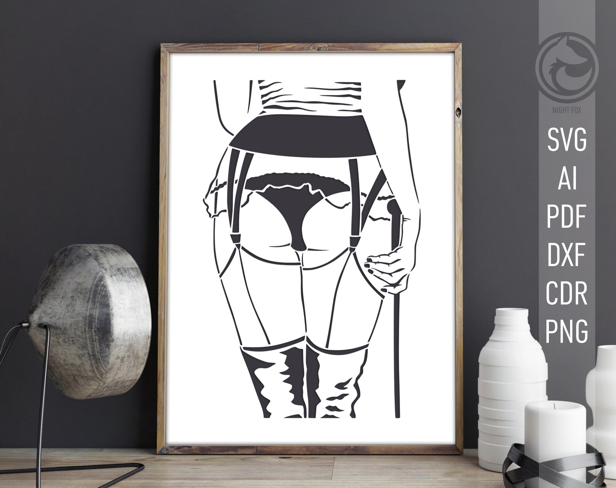 Sexy Girl Svg Wall Art Svg Dxf Cdr Cut Files For Cricut Etsy