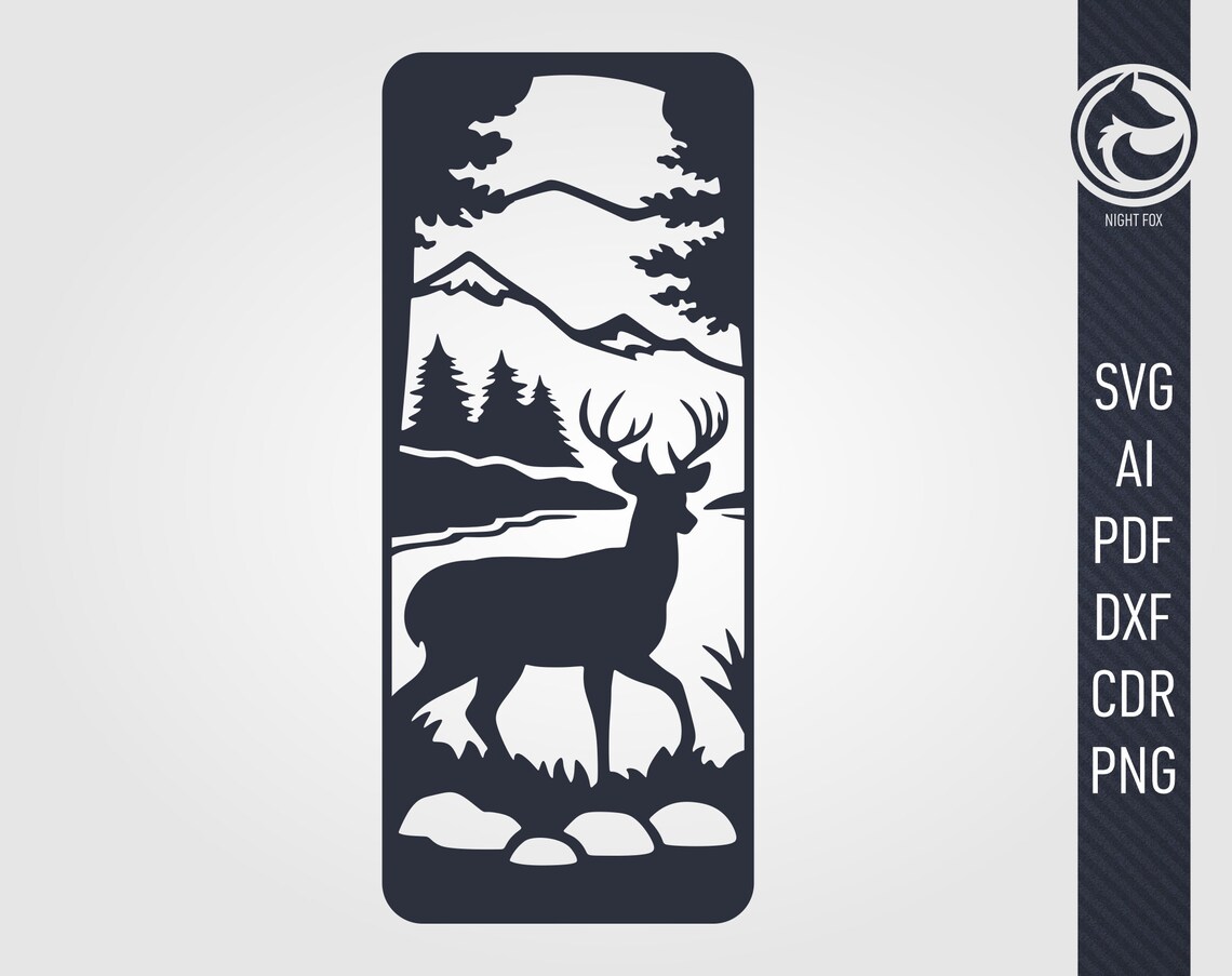 Deer svg woodland animal wall art svg dxf cdr cut files for | Etsy