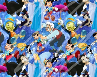 Pinocchio Seamless,seamless Pattern,digital Paper,digital,paper ...