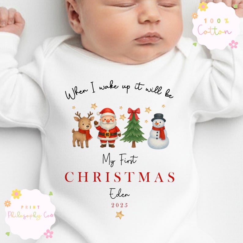 Personalised My First Christmas Pjs | First Christmas Pyjamas | Baby ...