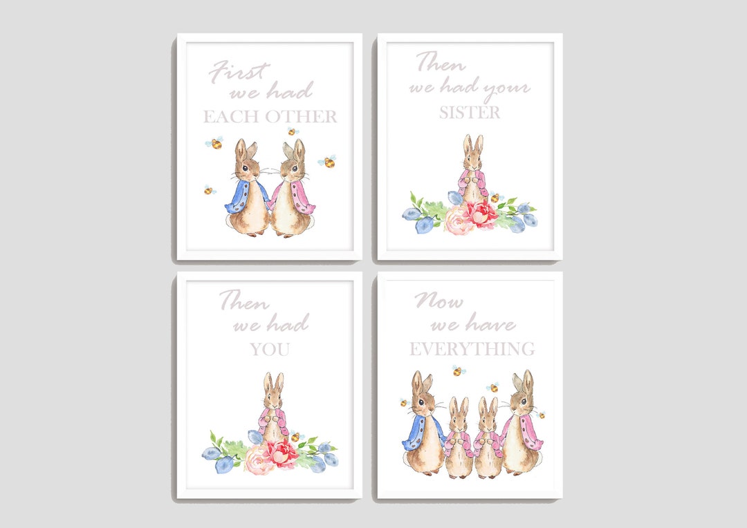 Peter Rabbit Nursery Print Nursery Decor Girl Nursery Decor - Etsy