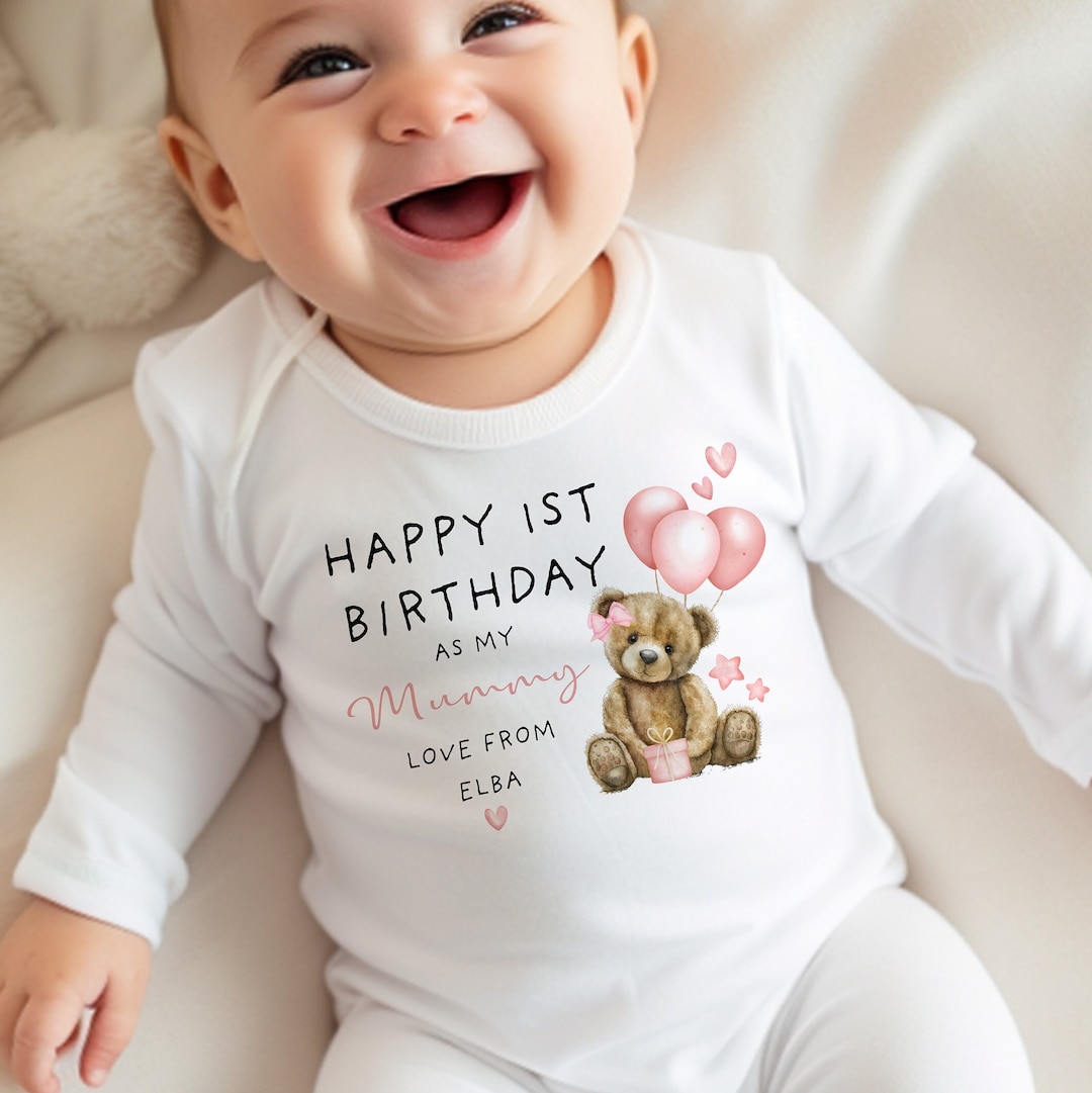 Happy 1st Birthday as My Mummy Baby Outfit, First Birthday, 1st ...