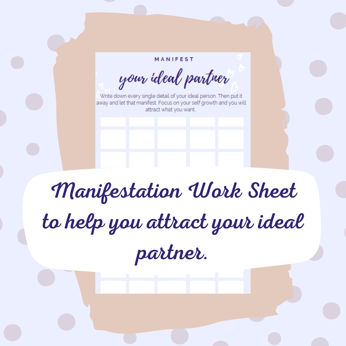 Manifest Your Ideal Partner Printable Worksheet - Etsy
