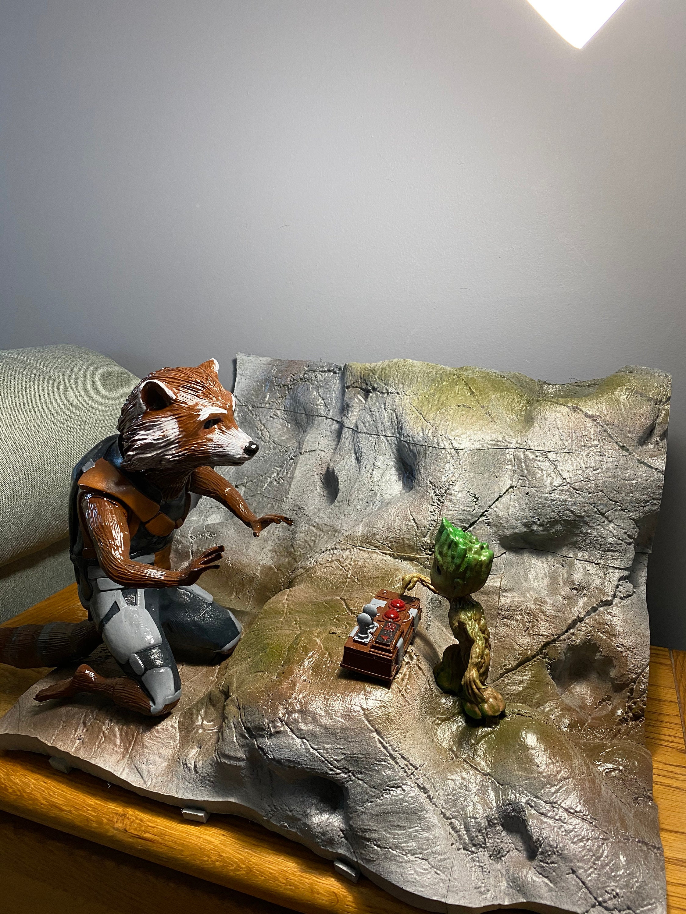 Guardians of the Galaxy Rocket Racoon and Groot Bomb Scene 3D Print - Etsy