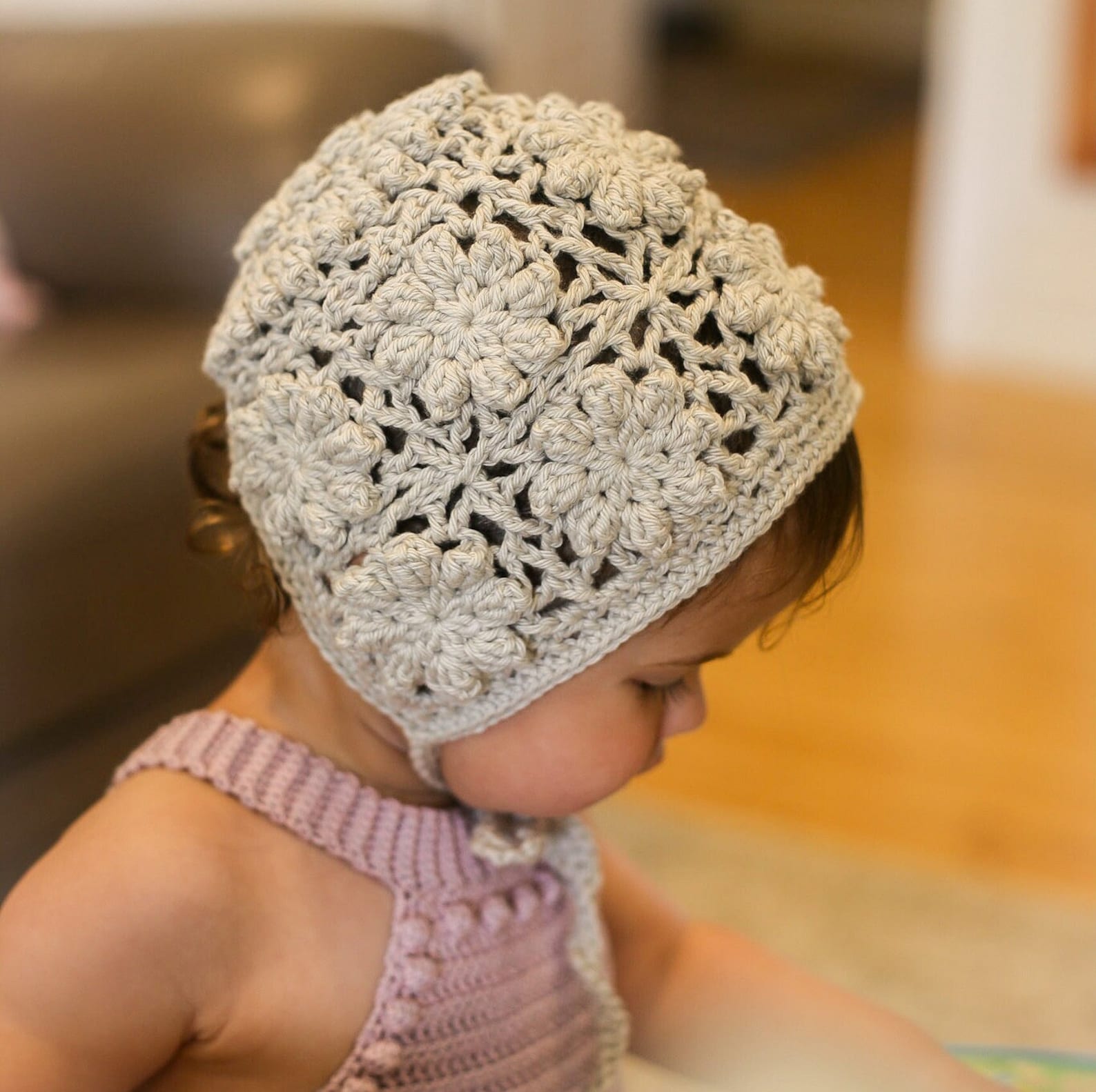 Daisy Square Bonnet Crochet Pattern - Etsy