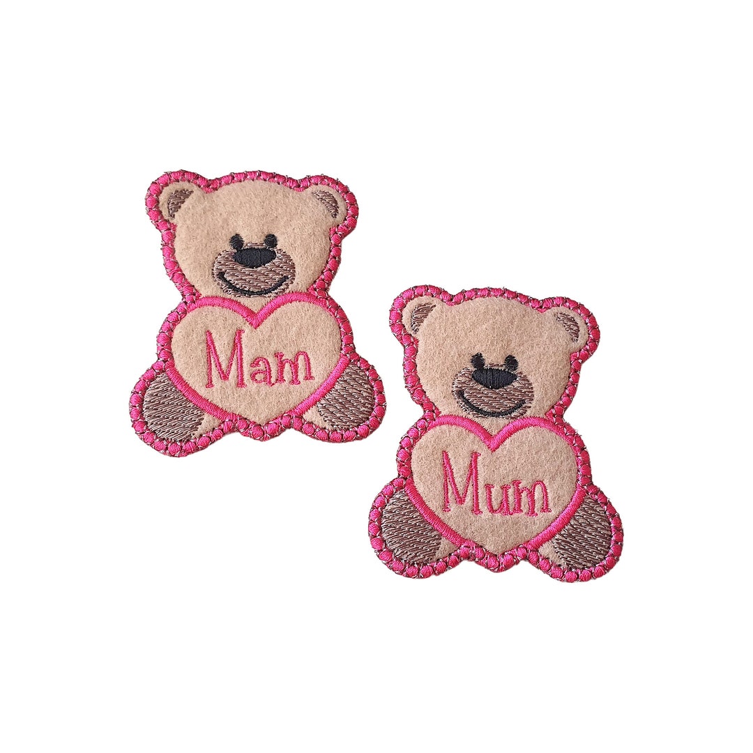 Mum or Mam Heart Teddy Bear Hanger or Magnet - Etsy