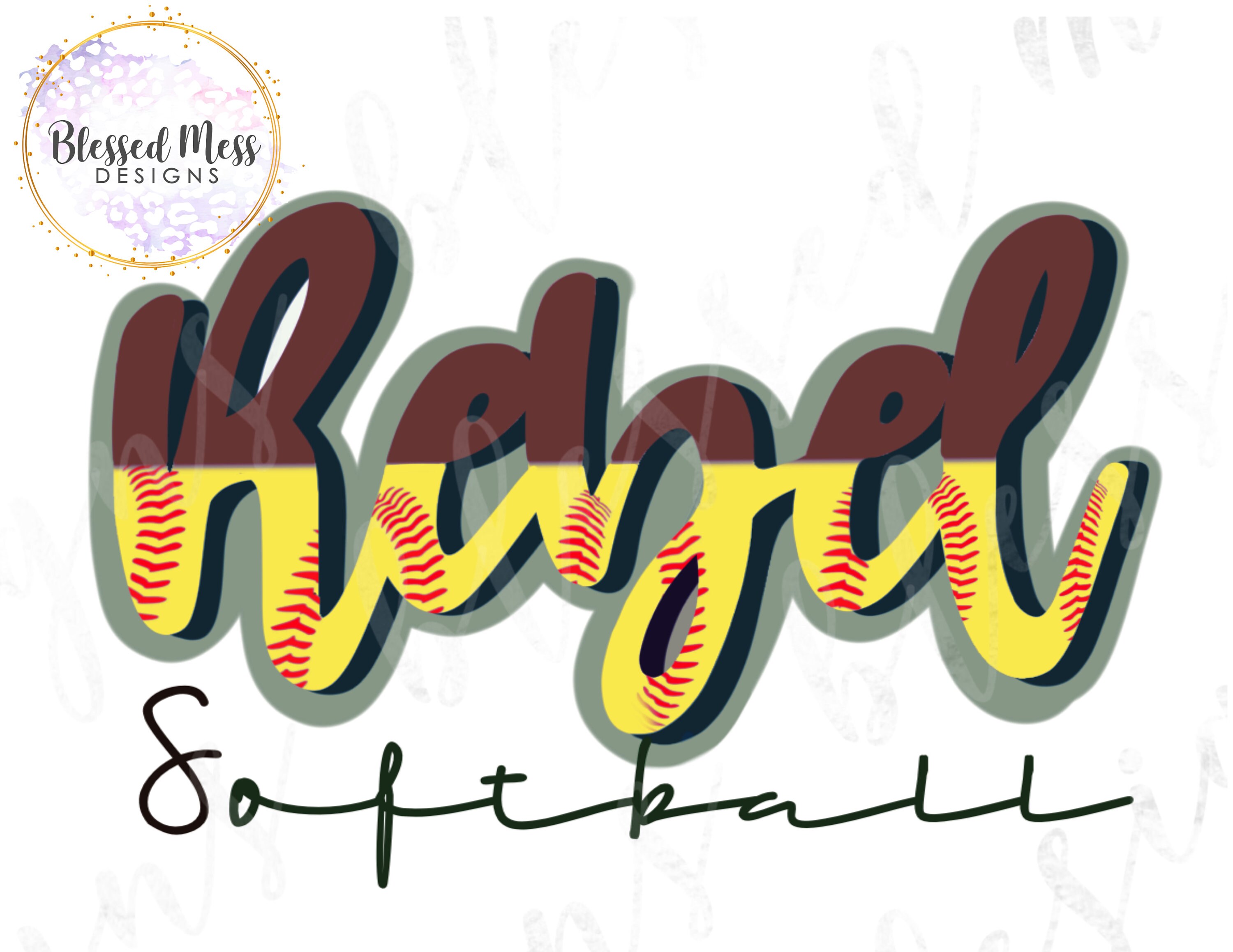 Rebel Softball Lettering Sublimation Digital Download Png - Etsy