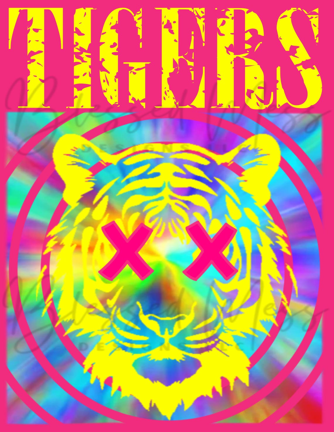 Rock&roll TIGER Digital Download PNG - Etsy